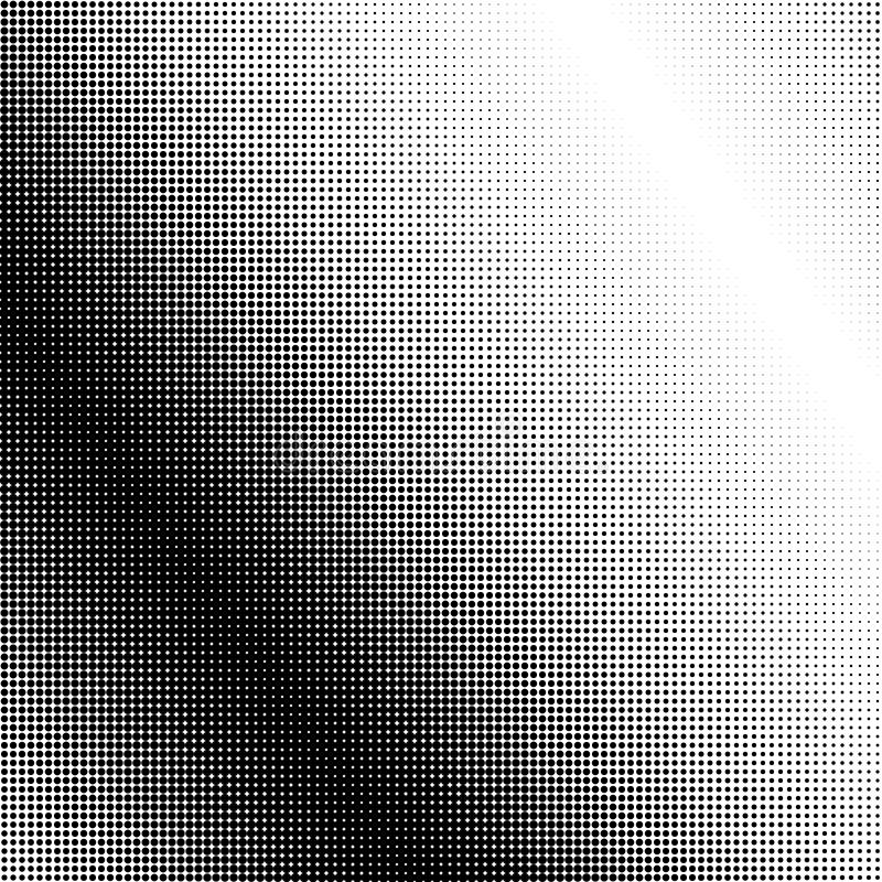 Halftone Gradation / Gradient Pattern, Abstract Geometric Pointillist ...