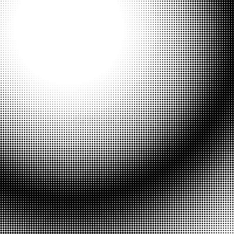 Halftone Gradation / Gradient Pattern, Abstract Geometric Pointillist ...