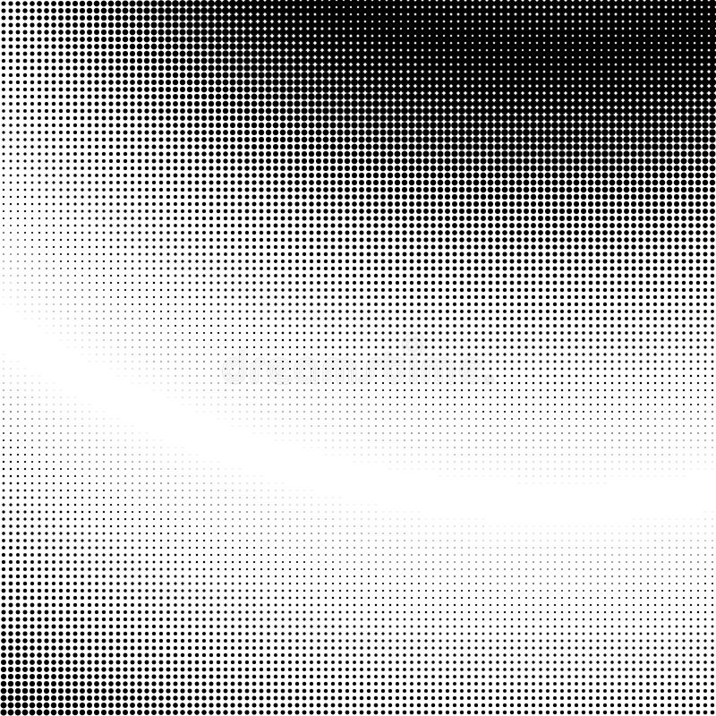 Halftone Gradation / Gradient Pattern, Abstract Geometric Pointillist ...