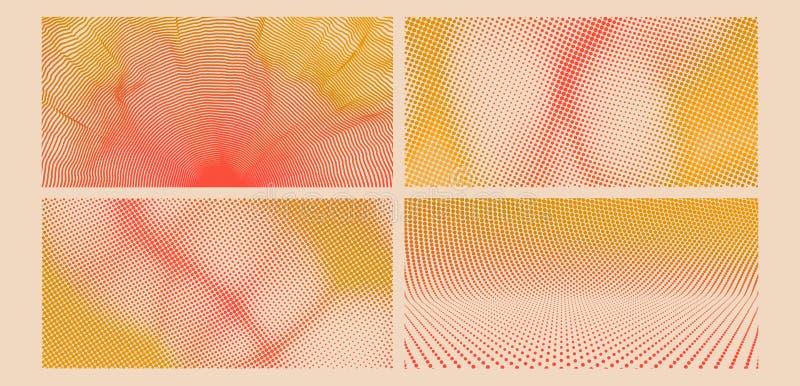 Halftone Gradient Background. Vibrant Trendy Texture, with Blending ...