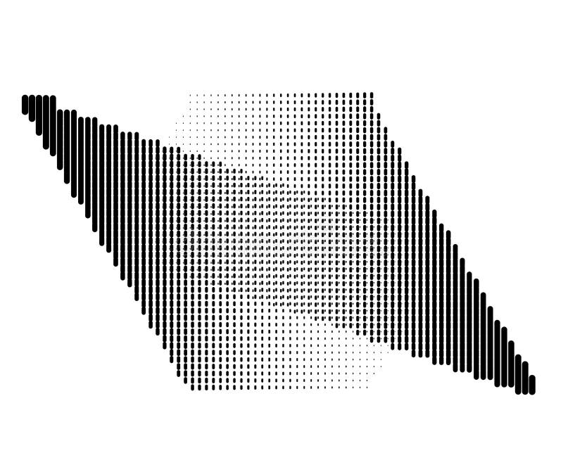 Halftone Gradient Rhombus Vector. Stock Vector - Illustration of polka ...