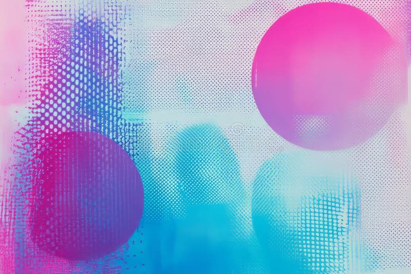 A Halftone Grain Risograph Print Background with Layered Bold ...