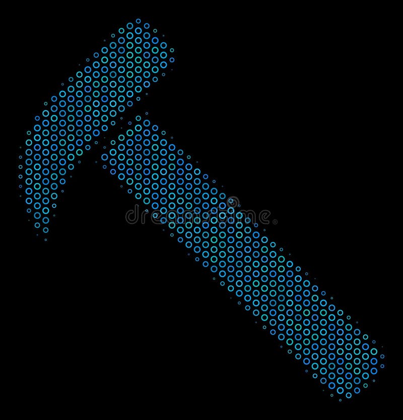 Hammer Mosaic Icon of Halftone Spheres Stock Vector - Illustration of ...