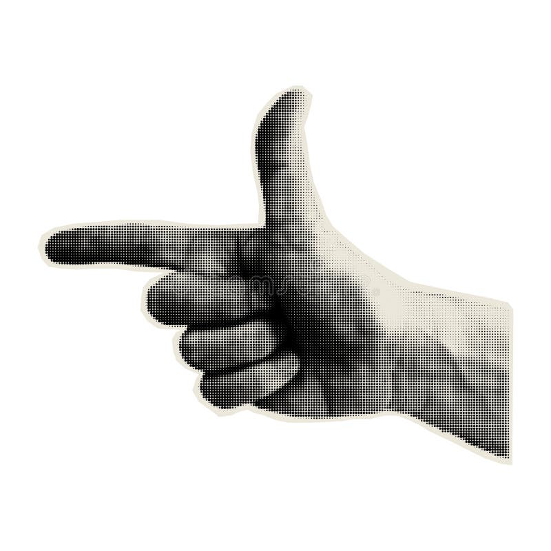 Halftone Hands Gesture. stock illustration. Illustration of ...