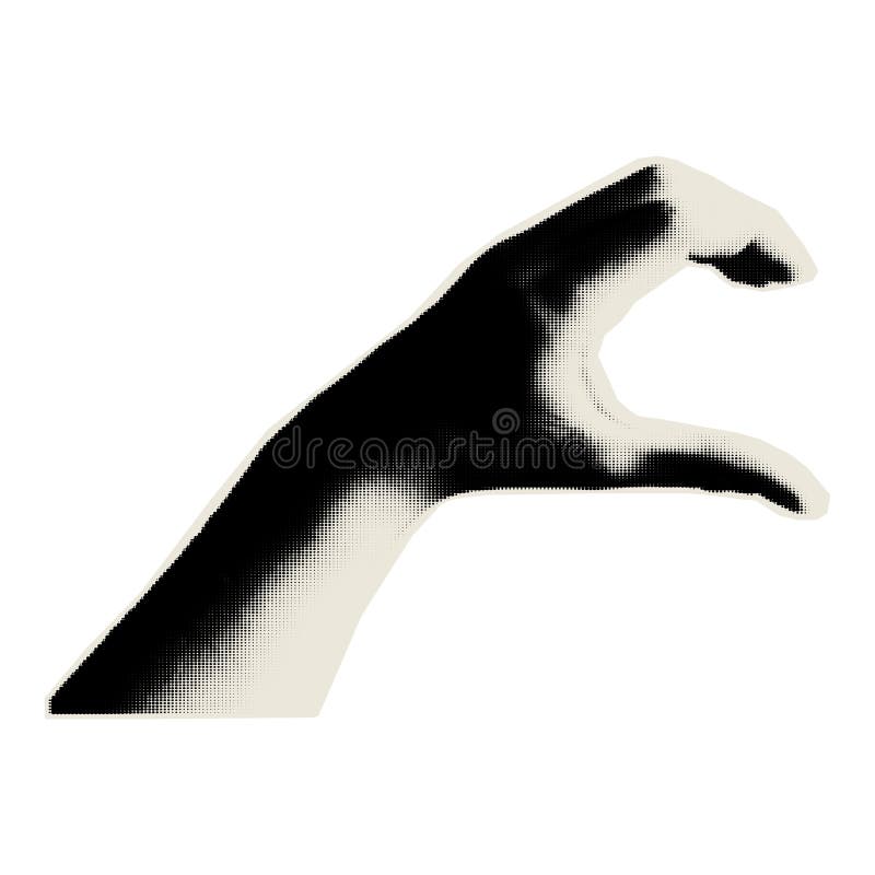 Halftone Hands Heart Gesture. Stock Illustration - Illustration of palm ...