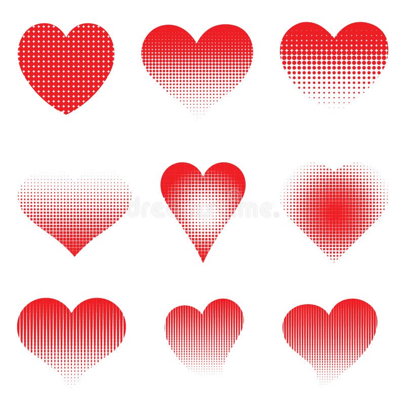 Halftone hearts stock vector. Illustration of abstract - 42935608