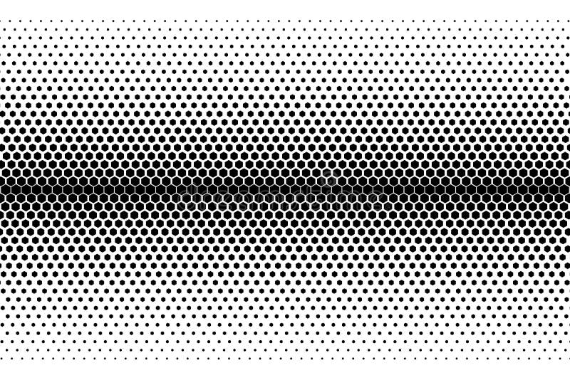 Abstract Geometric Black and White Graphic Halftone Hexagon Pattern ...