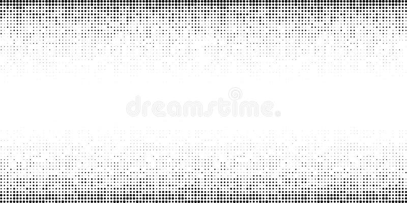 Horizontal Gradient Halftone Dots Backgrounds. Black Dots on White Background. Gradient Dots ...