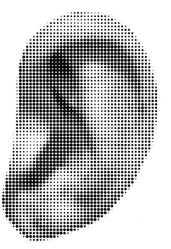 Halftone Human Ear stock vector. Illustration of abstract - 353842870