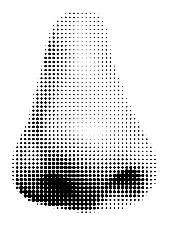 Halftone Human Nose stock illustration. Illustration of abstract ...
