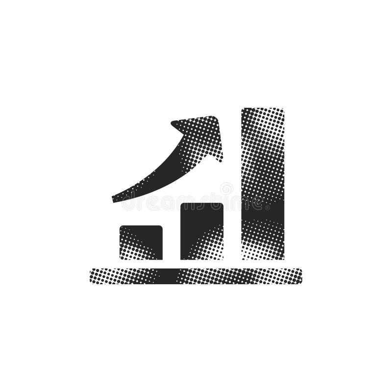Halftone Icon - Bar chart stock vector. Illustration of chart - 194318347