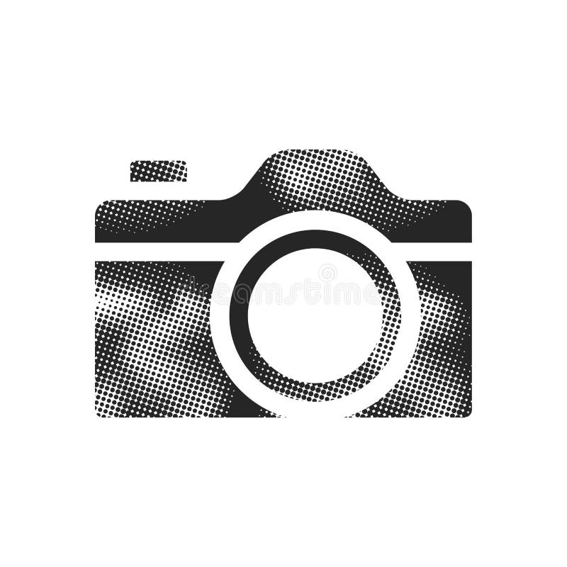 Halftone Icon - Camera stock vector. Illustration of compact - 195052186