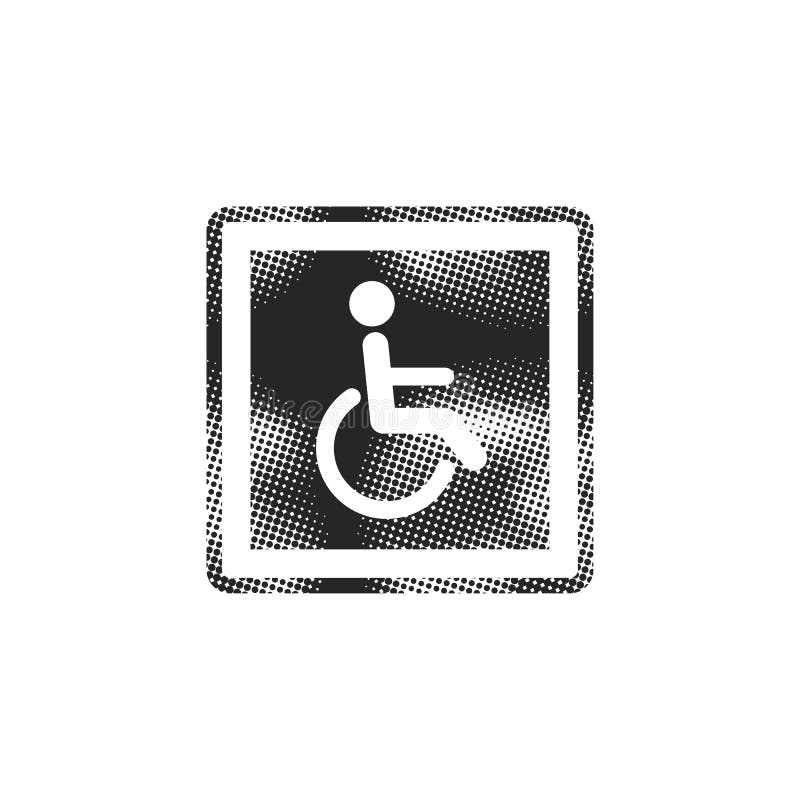 Halftone Icon - Disabled Access Stock Vector - Illustration of ...