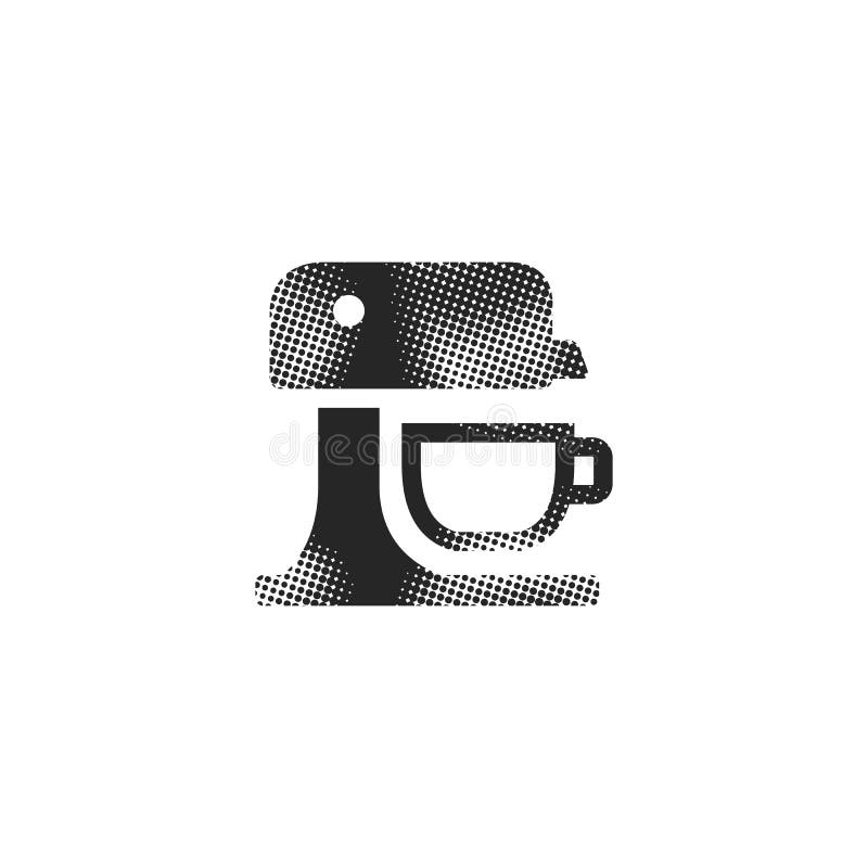 Halftone Icon - Mixer stock vector. Illustration of eggbeater - 194319340