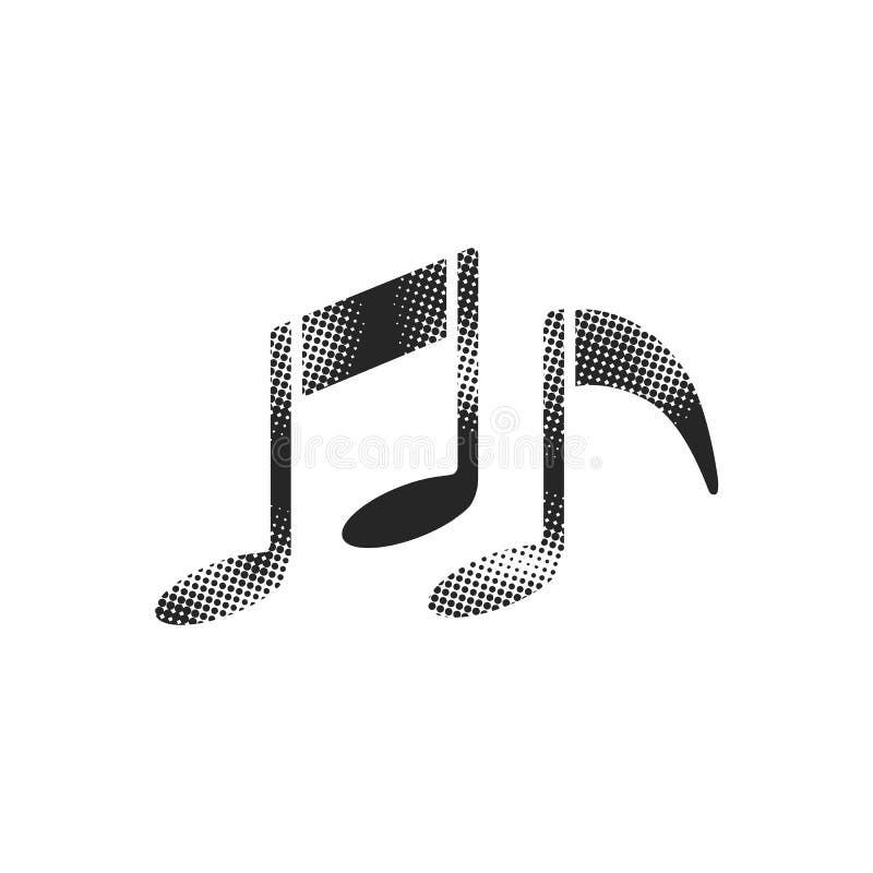 Halftone Icon - Music Notes Stock Vector - Illustration of sheet ...