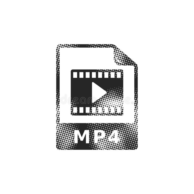 Halftone Icon - Video file stock vector. Illustration of data - 195048135
