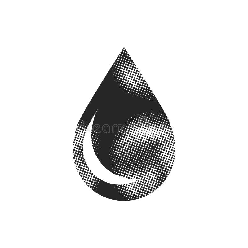 Halftone Icon - Water drop stock vector. Illustration of mildew - 194320331