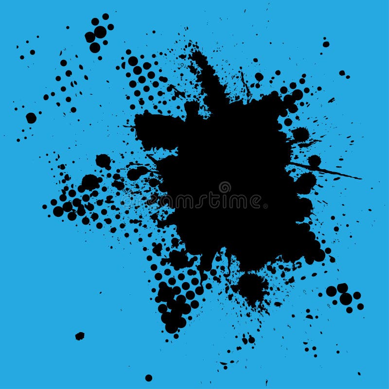 Halftone ink splat grunge stock vector. Illustration of paint - 4732220