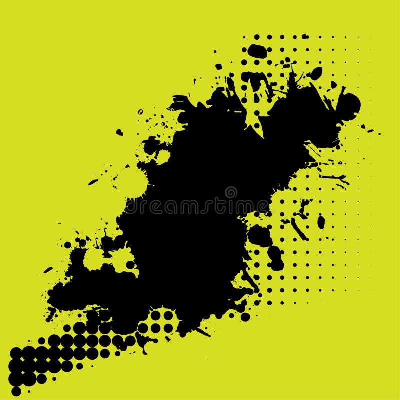 Halftone ink splat grunge stock vector. Illustration of abstract - 4198537