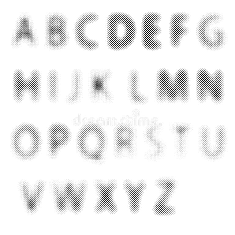 Halftone letters stock vector. Illustration of surf, abstract - 5280186