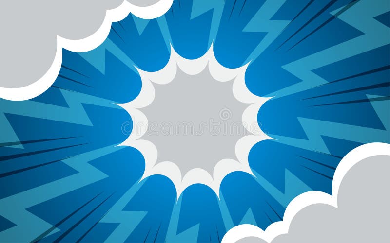 Halftone Lightning Explosion Pop Art Comic Background. Cartoon Vector ...
