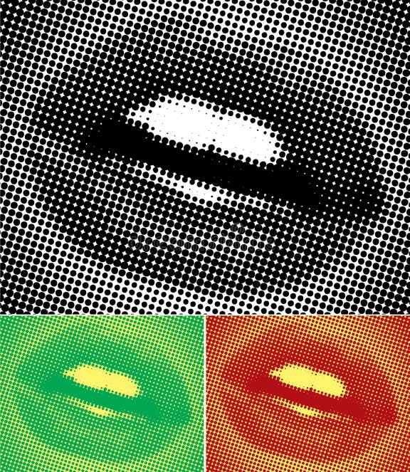 Halftone Lips stock vector. Illustration of lips, design - 7823016