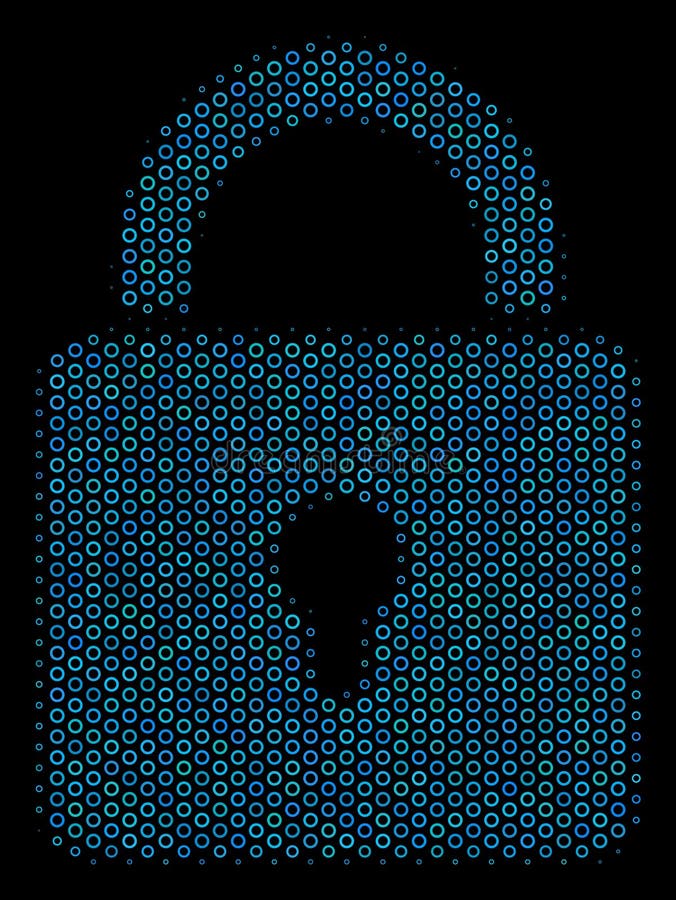 Lock Composition Icon of Halftone Spheres Stock Vector - Illustration ...
