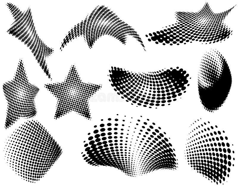 Abstract Retro Vector Dots Halftone Wave Stock Vector - Illustration of ...