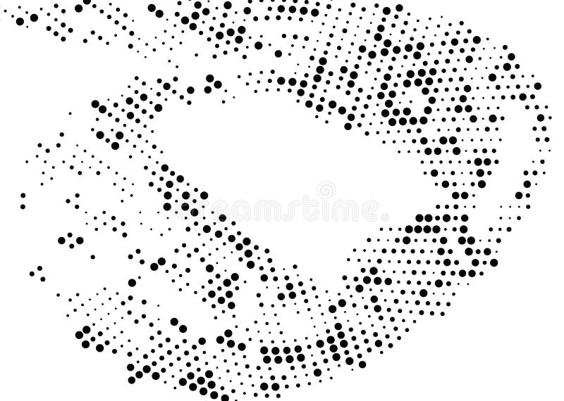 Halftone Monochrome Dot Pattern. Minimalism, Vector. Black Dots on ...