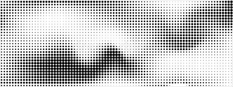 Halftone Monochrome Wave Pattern. Pop Art Dotted Texture. Retro Random ...