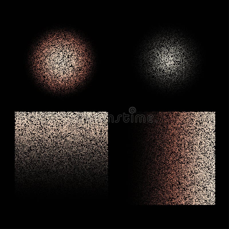 Halftone Noise Dot Gradient Abstract Elements with Color Textures Stock ...