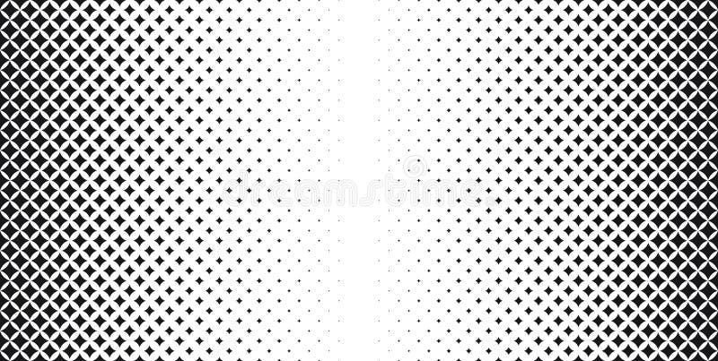 Black and White Halftone Rhomboid Pattern. Stock Vector - Illustration ...