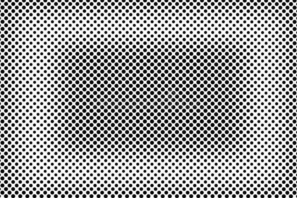 Halftone Pattern Design with Black Dots in a Grid Creating Gradient Shading Depth and Textured ...