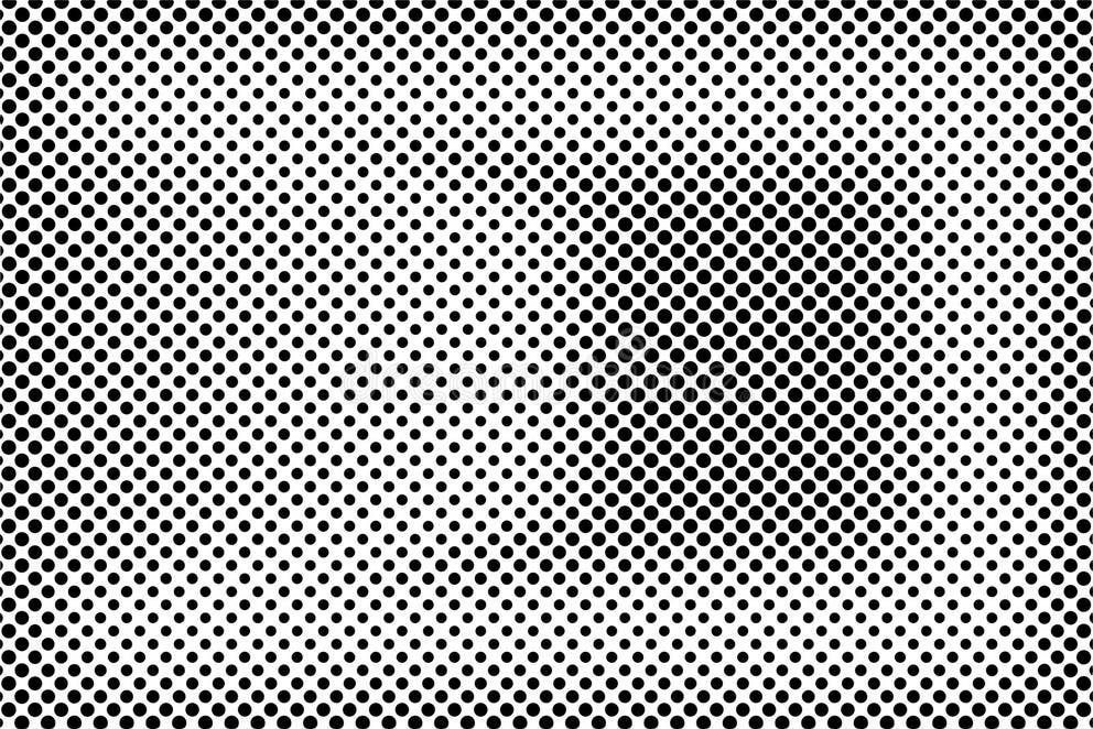 Halftone Pattern Design with Black Dots in a Grid Creating Gradient Shading Depth and Textured ...
