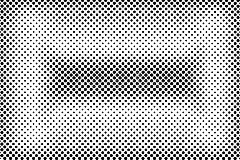 Halftone Pattern Design with Black Dots in a Grid Creating Gradient Shading Depth and Textured ...