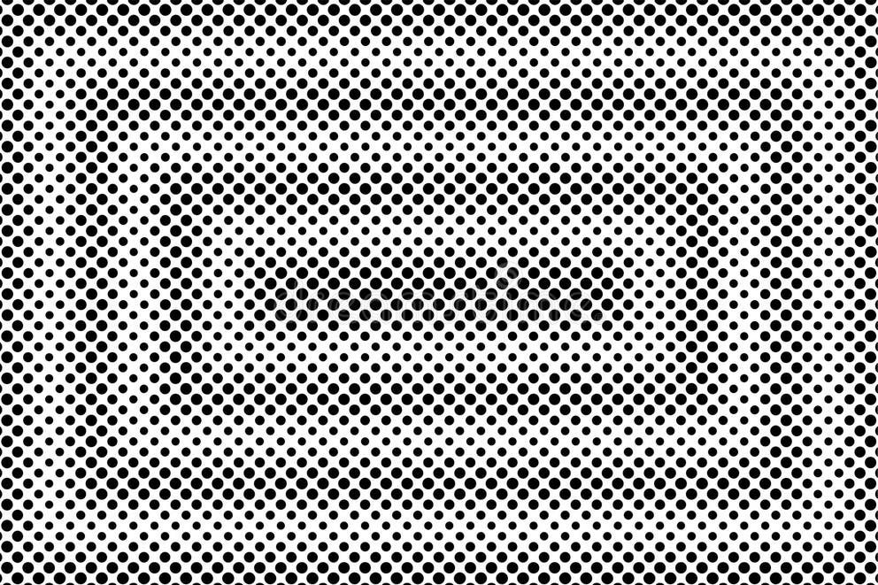 Halftone Pattern Design with Black Dots in a Grid Creating Gradient Shading Depth and Textured ...