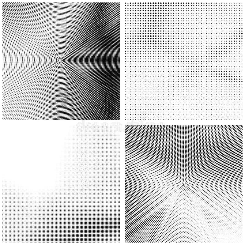 Halftone Pattern. Set of Dots. Dotted Texture on White Background ...