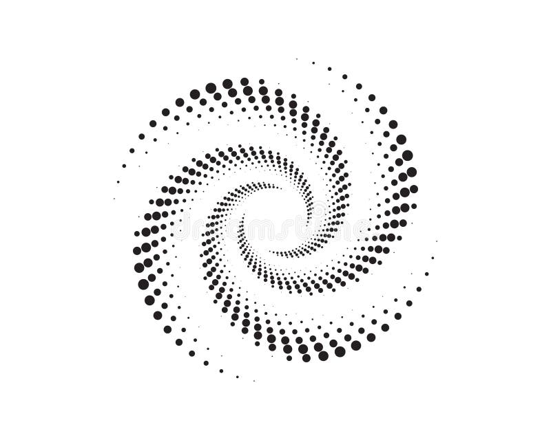 Halftone Pattern, Spiral Dot Pattern Design, Halftone Circular Dotted ...