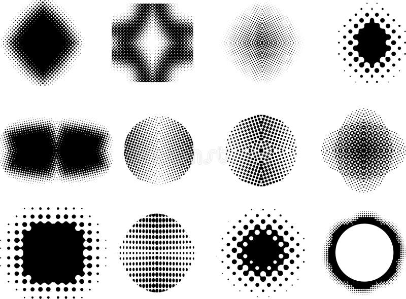 Halftone patterns stock vector. Illustration of signs - 2687517