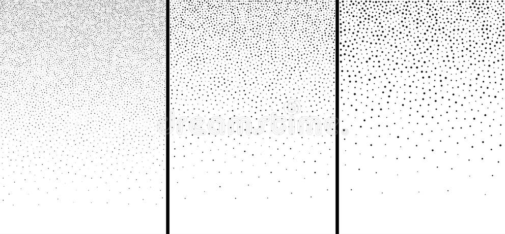 Halftone Patterns. Set of Abstract Gradient Circle Dots Backgrounds. A4 Paper Size Stock Vector ...