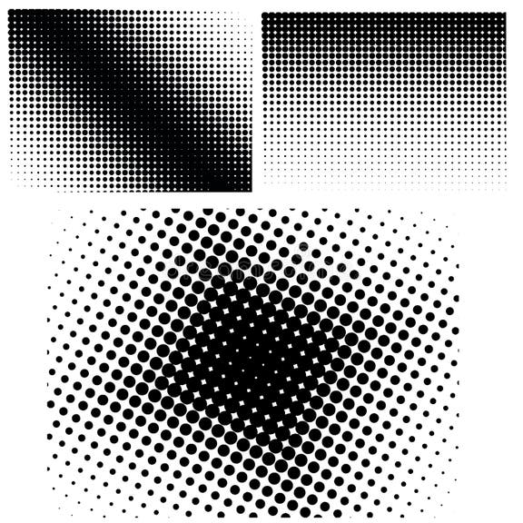 Halftone Patterns. Set of Halftones Stock Vector - Illustration of ...