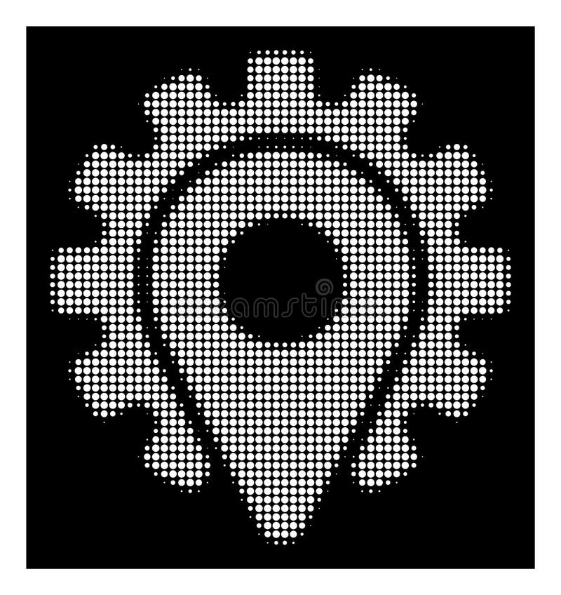 White Halftone Service Location Icon Stock Vector - Illustration of ...