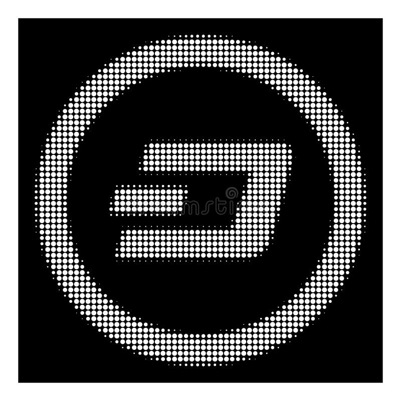 White Halftone Dash Rounded Icon Stock Vector - Illustration of ...