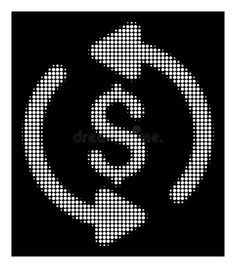 White Halftone Refresh Price Icon Stock Vector - Illustration of black ...