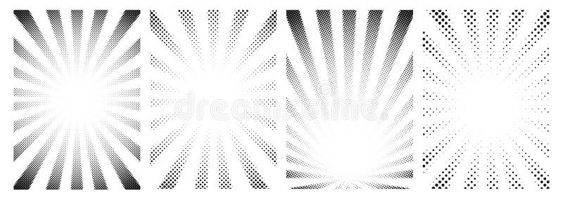 Halftone Pop Art Comics Poster Backgrounds with Noise Grain Dots ...