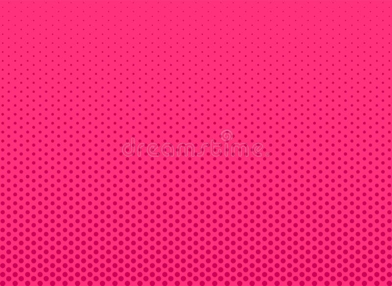 Halftone Pop Art Pattern. Comic Pink Background. Vector Illustration ...