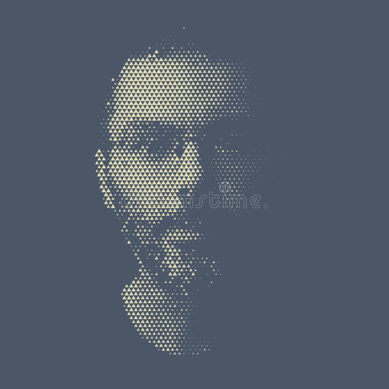 Man Portrait, Matrix Concept Illustration Stock Illustration ...