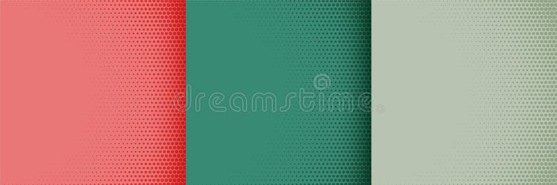 Halftone Poster Design Set of Three Stock Vector - Illustration of ...