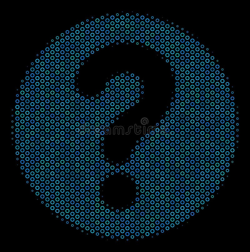 Query Mosaic Icon of Halftone Circles Stock Vector - Illustration of ...
