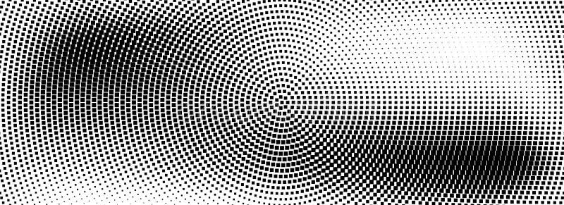 Halftone Radial Dotted Background. Square Dots Comic Gradient Texture ...